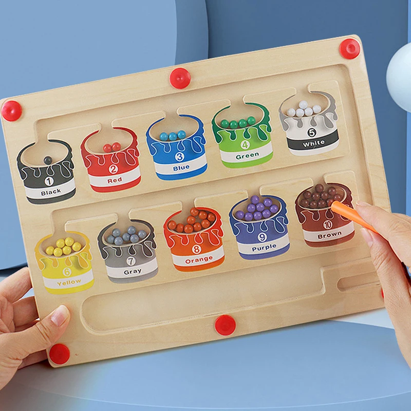 Children-Montessori-Sorting-Toys-Magnetic-Suction-Color-Sort-Counting ...
