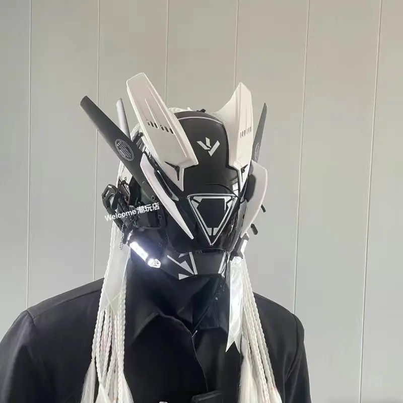 Cyberpunk-Mask-Functional-Wind-Masked-Knight-Performance-Props-Cyber ...