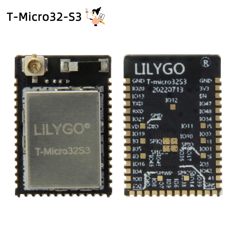 Lilygo® T-micro32 Esp32 Módulo Esp32-s3 Esp32 Microprocessador Suporte Wifi Bluetooth Arduino ...