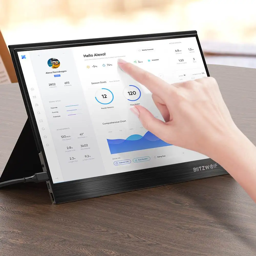 Portable Blitzwolf Monitor | Blitzwolf Touch Screen | Blitzwolf Lcd ...