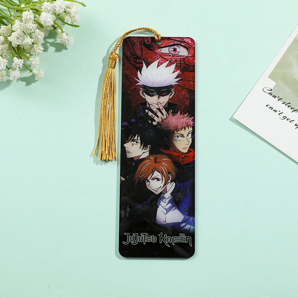 1pc Anime Jujutsu Kaisens Tassel Book Mark Gojo Acrylic Bookmarks, Fans ...