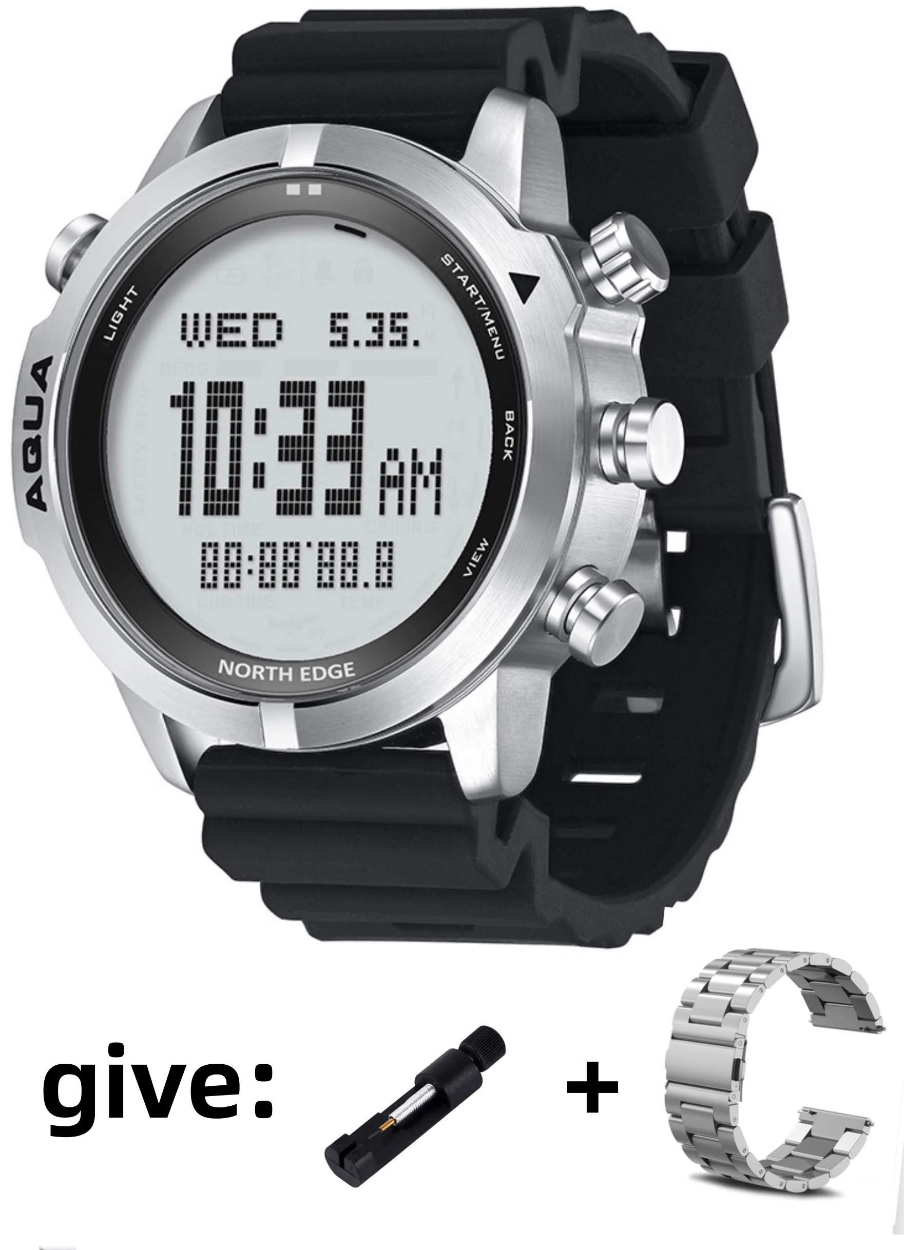 NORTH-EDGE-Men-s-Professional-Diving-Computer-Watch-Scuba-Diving-NDL ...