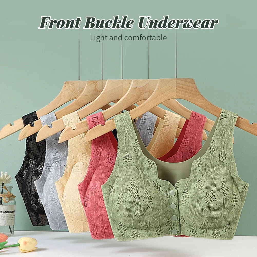 Front-Buckle-Bra-Lace-Seamless-And-Breathable-Without-Steel-Ring-Bra ...