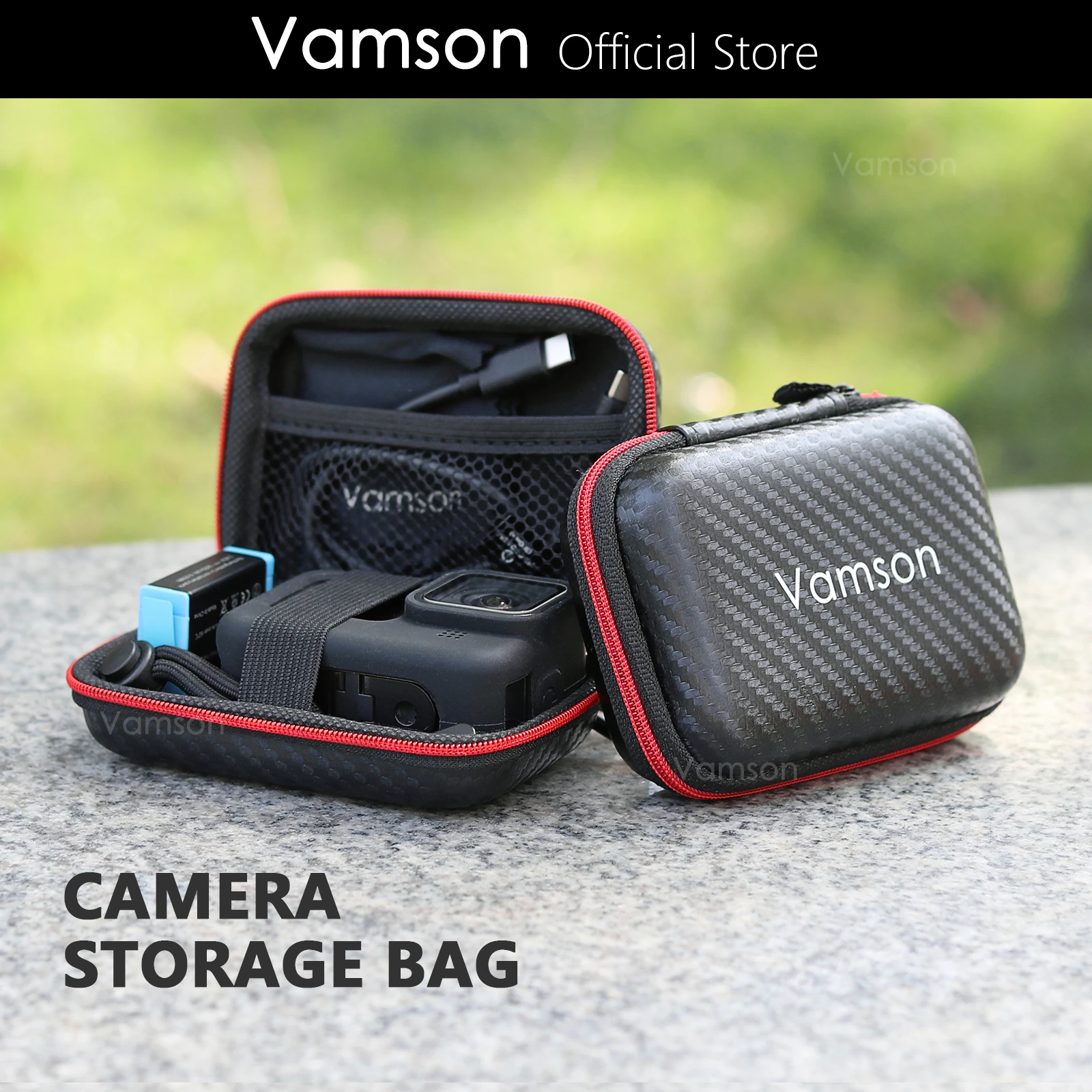 Vamson Mini PU Protective Storage Case for Gopro Hero 11 10 9 8 7 for ...