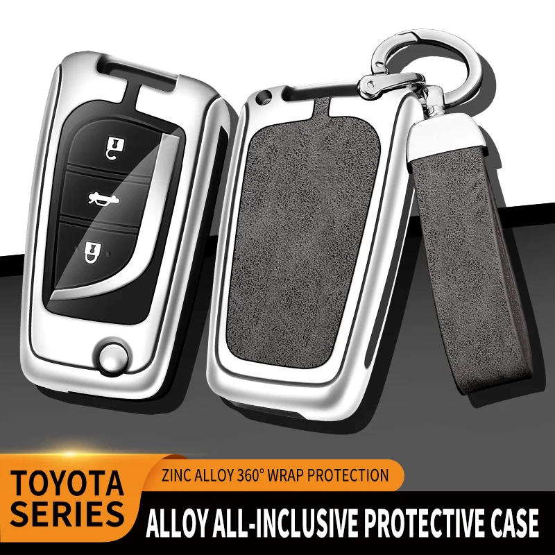 Zinc-Alloy-Car-Key-Protector-Case-Cover-Shell-for-Toyota-Auris-Avensis ...