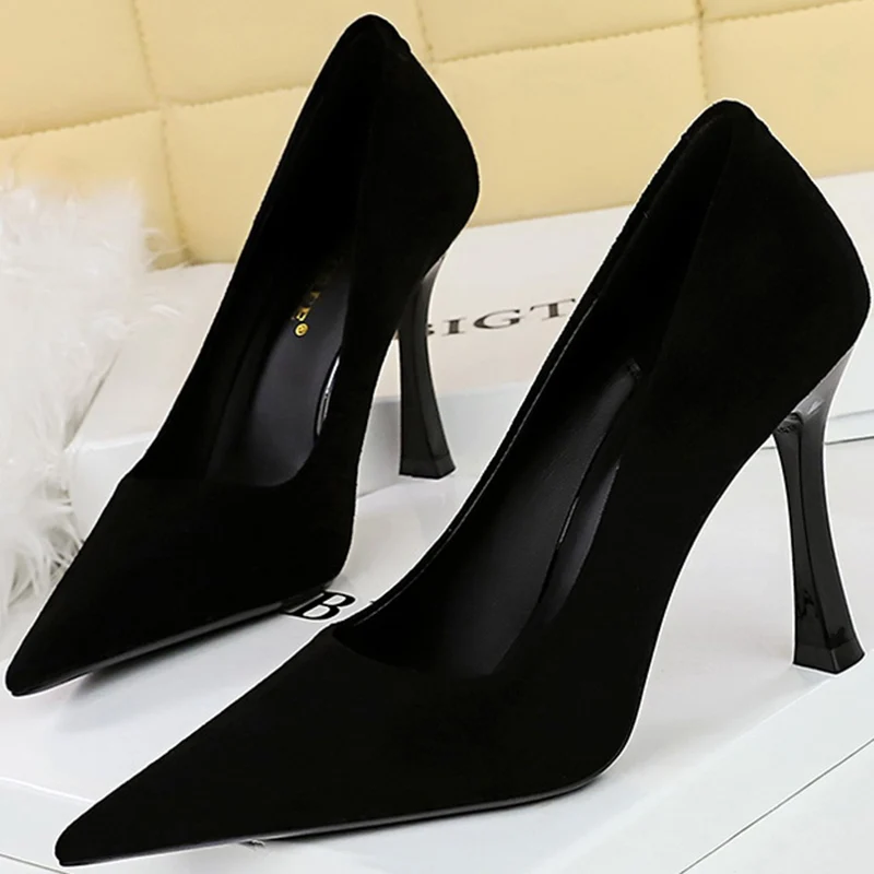 Autumn-Simple-Elegant-10cm-7cm-High-Heels-Stiletto-Womens-Shoes-Pointed ...