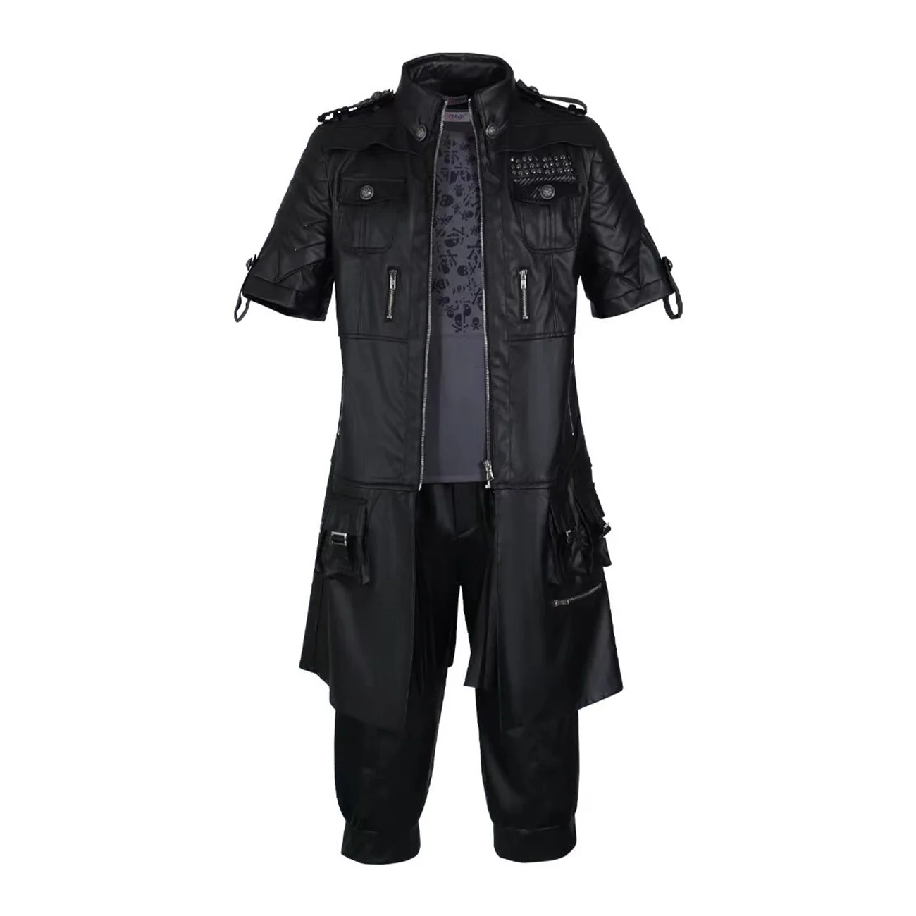 Anime FF XV Noctis Lucis Caelum Cosplay Costume Prince Black Kingly ...