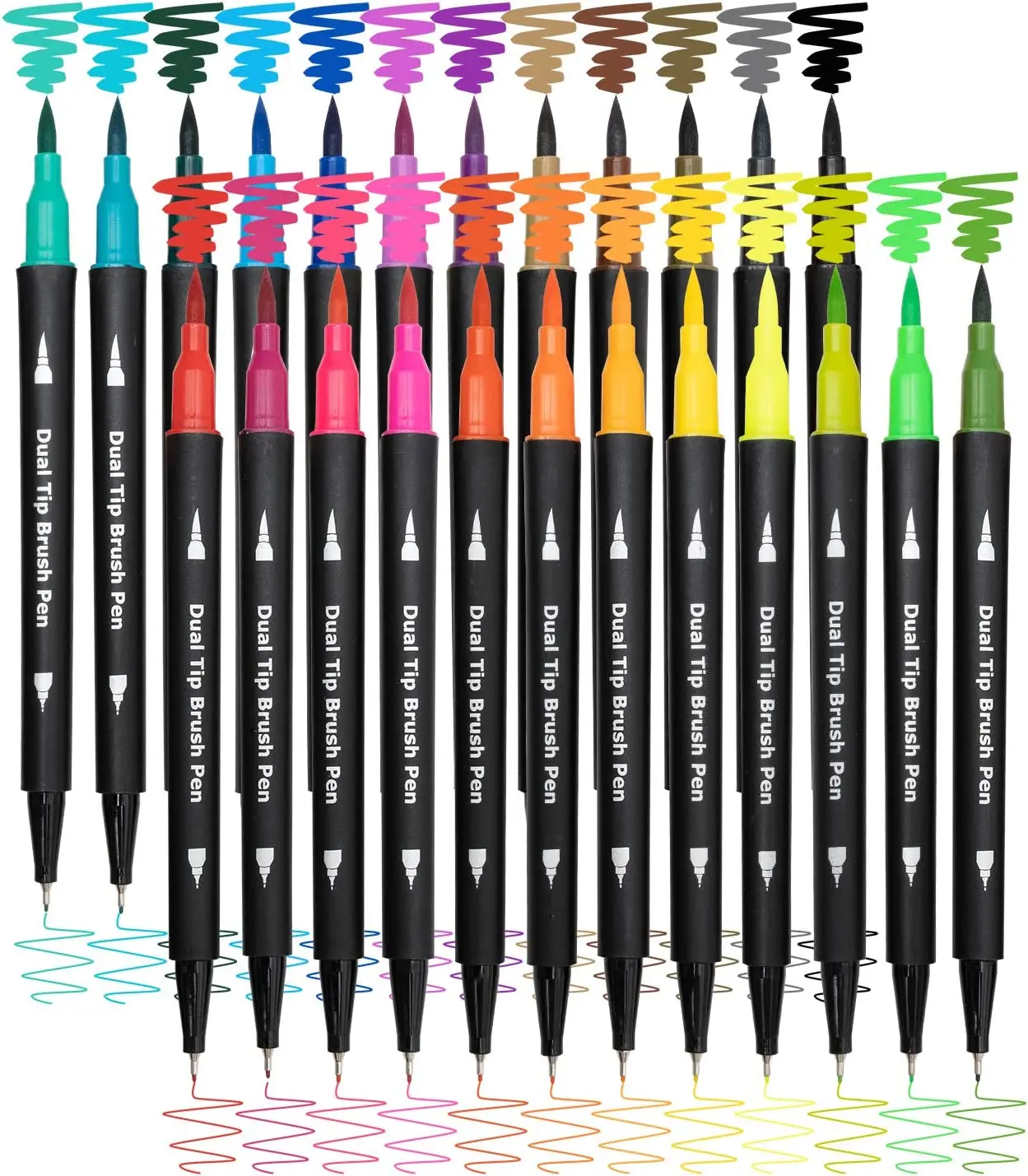 Color Dual Tip Brush Marker | Dual Tip Brush Marker Pens | Color Dual ...