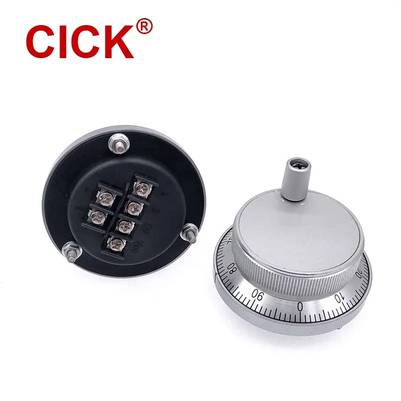 1Pc-CNC-Pulser-Hand-Wheel-60mm-DC5V-4Pin-6Pin-100PPR-Handwheel-Manual-Pulse-Generator-CNC ...
