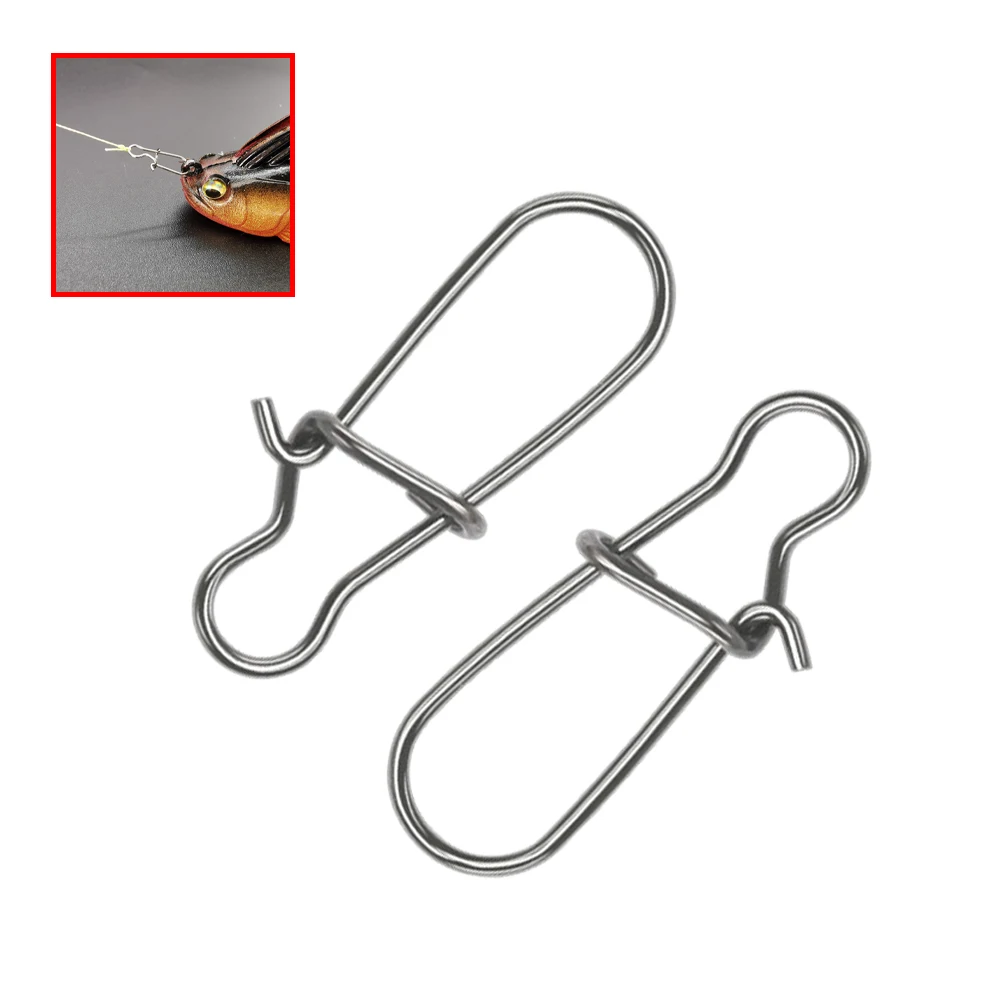 Fishing-Swivel-Connector-Hooks-Line-Clip-Lock-Carabiners-Stainless ...