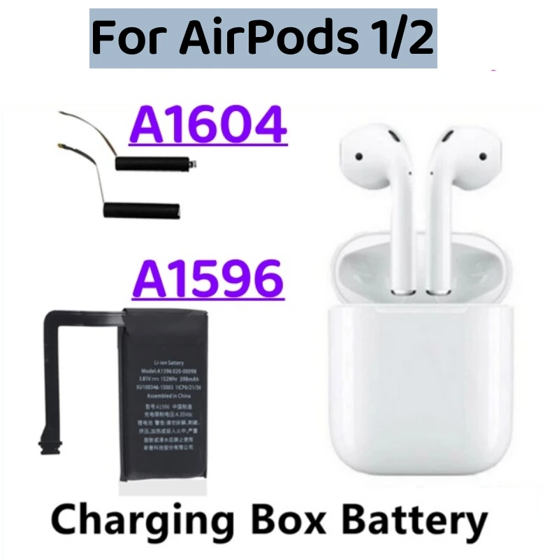 Battery-For-airpods-1st-2nd-A1604-A1602-A1523-A1722-A2032-A2031-air ...