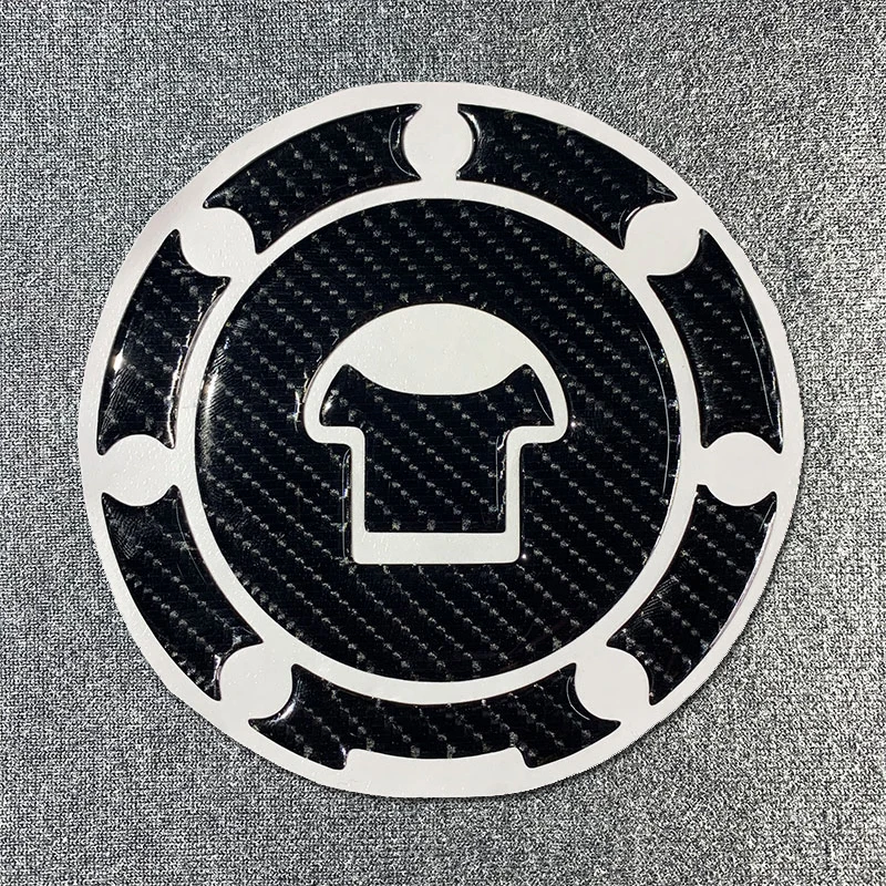 3D Carbon Fiber Motorcycles Accessories Sticker Fuel tank Cap Decals ...