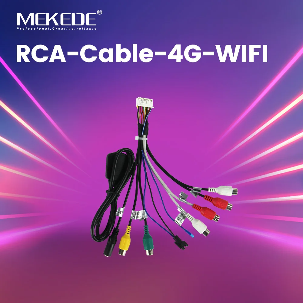 MEKEDE-Car-Radio-Accessories-RCA-Output-Wire-20-Pin-Aux-in-Subwoofer ...