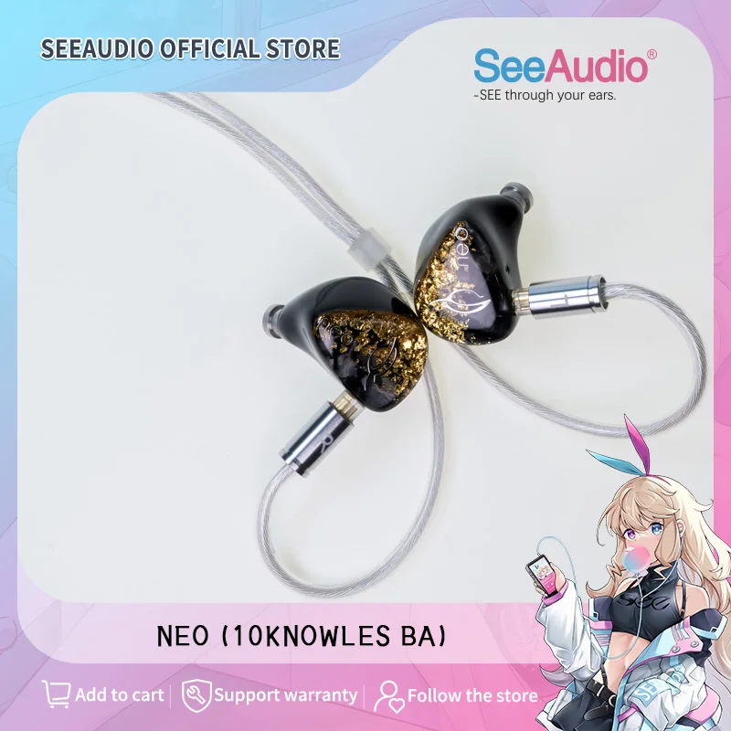 SeeAudio Neo HIFI Earphones In Ear 10BA Knowles Monitors Earphones ...