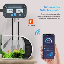 Yieryi Smart WIFI Aquarium Seawater Salinity Water Quality Meter PH EC ...