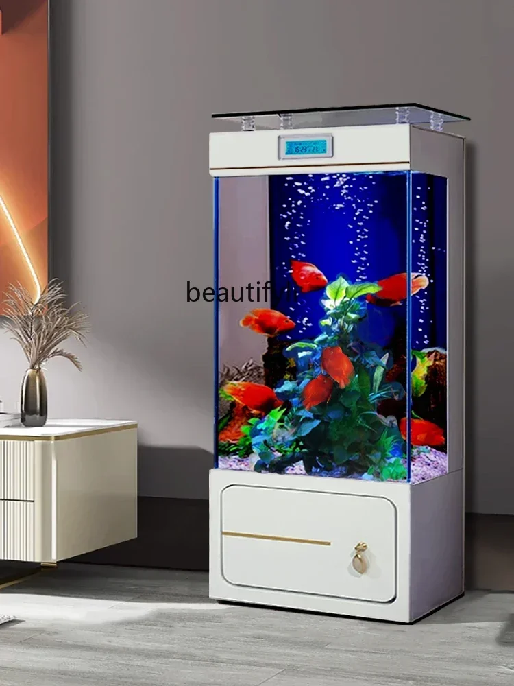 Wall-Free-Aquarium-Vertical-Fish-Globe-In-cio-Super-White-Light-Fish ...