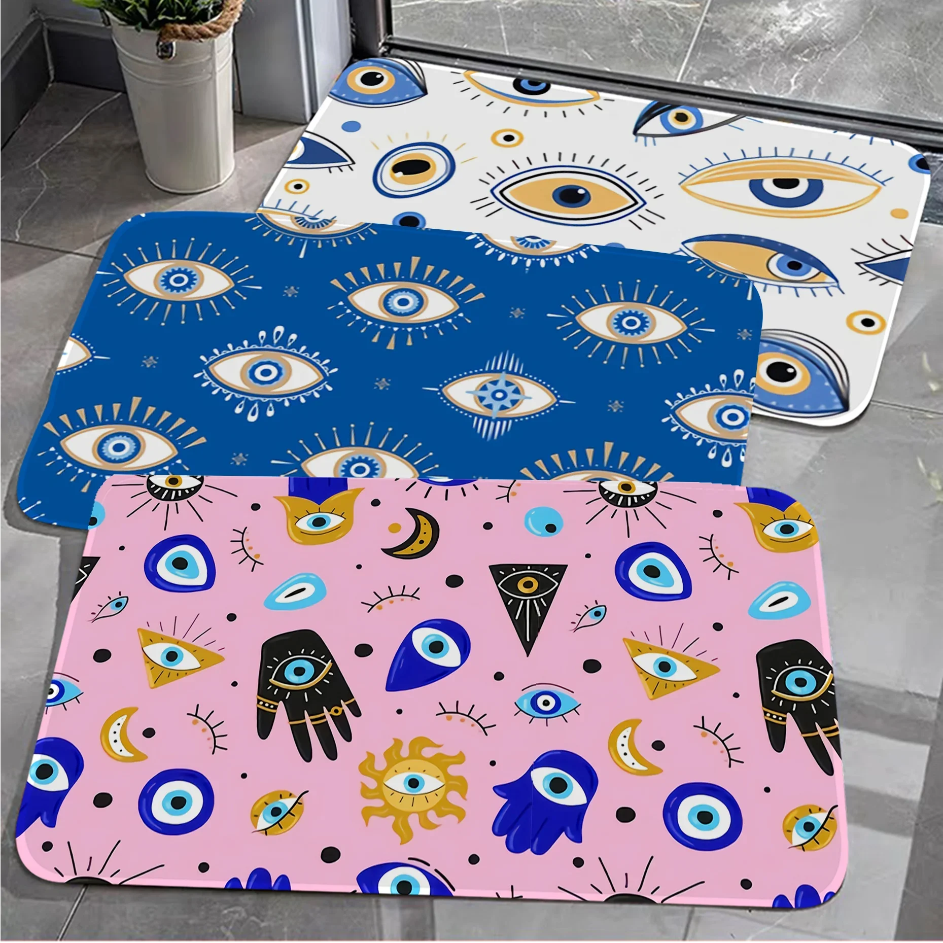 Evil-Eyes-Printed-Entrance-Door-Mat-Kids-Room-Bedroom-Decoration ...