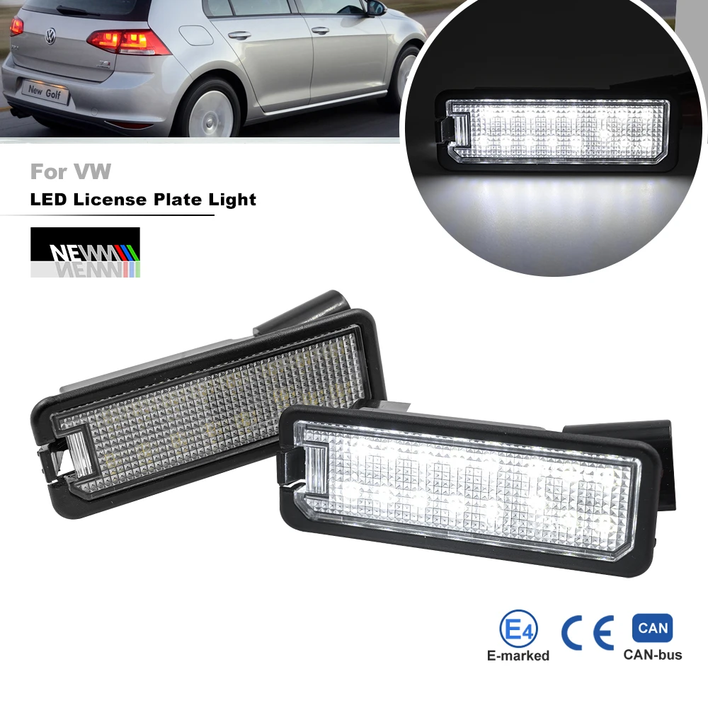 2Pcs-LED-License-Plate-Lights-for-Volkswagen-Golf-MK8-Hatchback-2020 ...