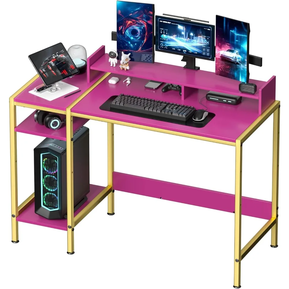 g-Desk-39-Home-Office-Desk-with-Storage-Writing-Desk-with-Monitor-Stand ...