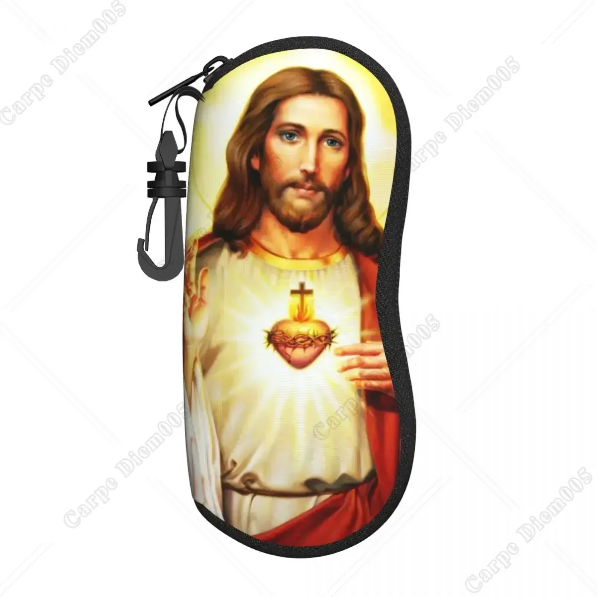 Custom Warm Heart Of Jesus Eyeglass Glasses Case Men Women Soft ...