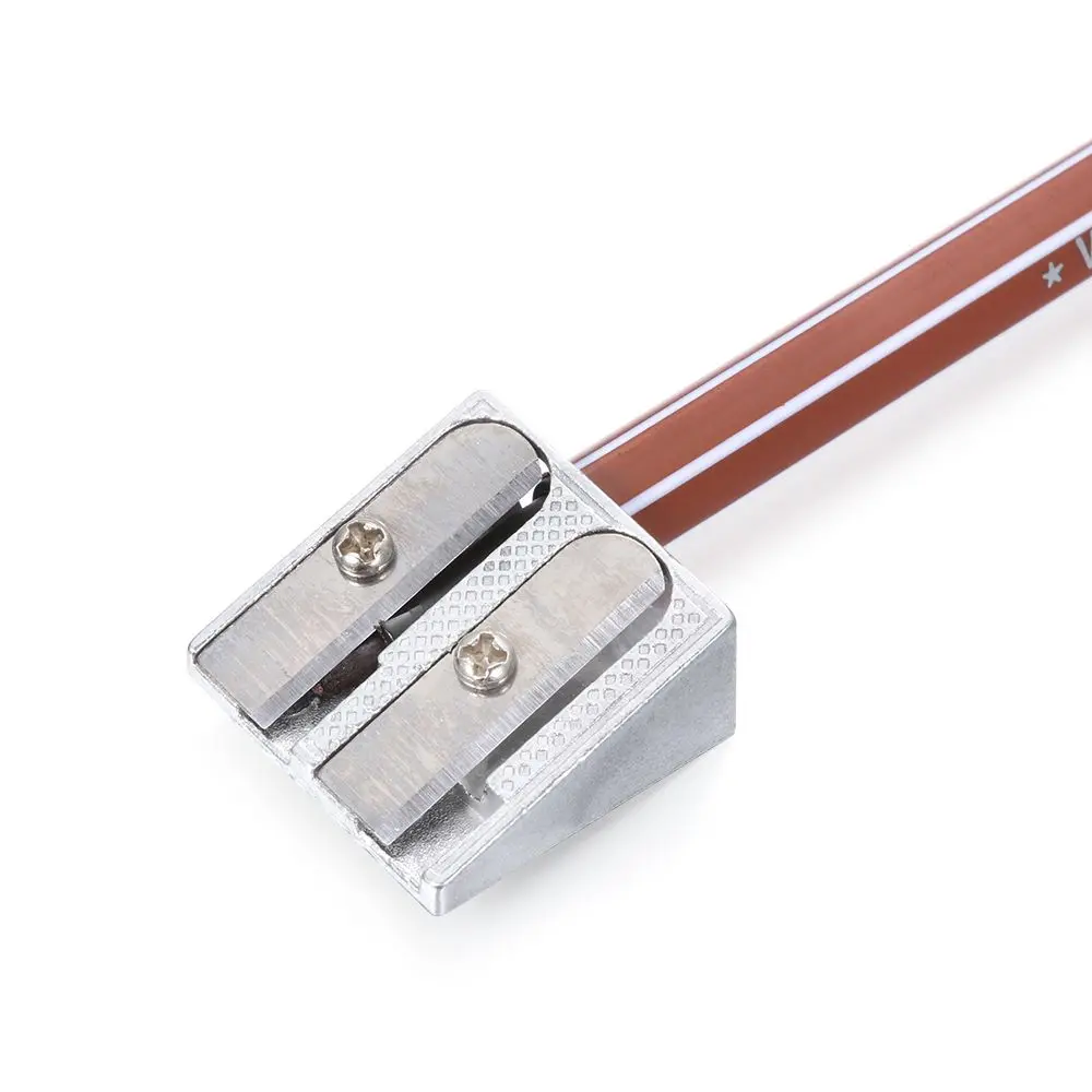 1PC-Silver-Metal-Pencil-Sharpener-Bevelled-Double-Hole-Pencil-Sharpener ...