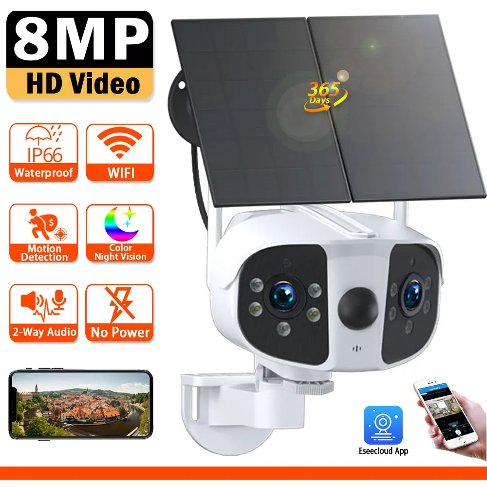 4K-Outdoor-WIFI-Solar-Camera-With-2-Solar-Panels-8MP-Dual-Lens-Human ...