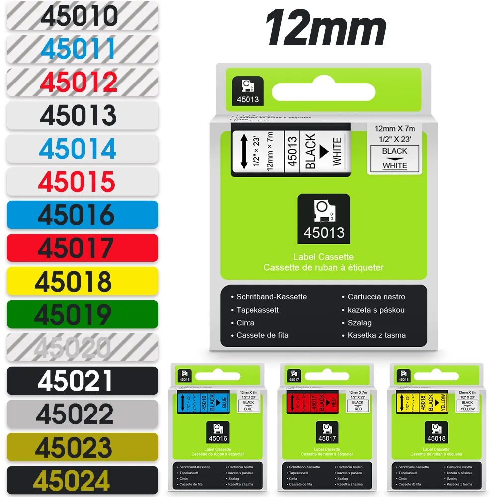 1PCS-Multicolor-6-9-12-19-24mm-Tape-45013-43613-40913-45803-53713-for ...