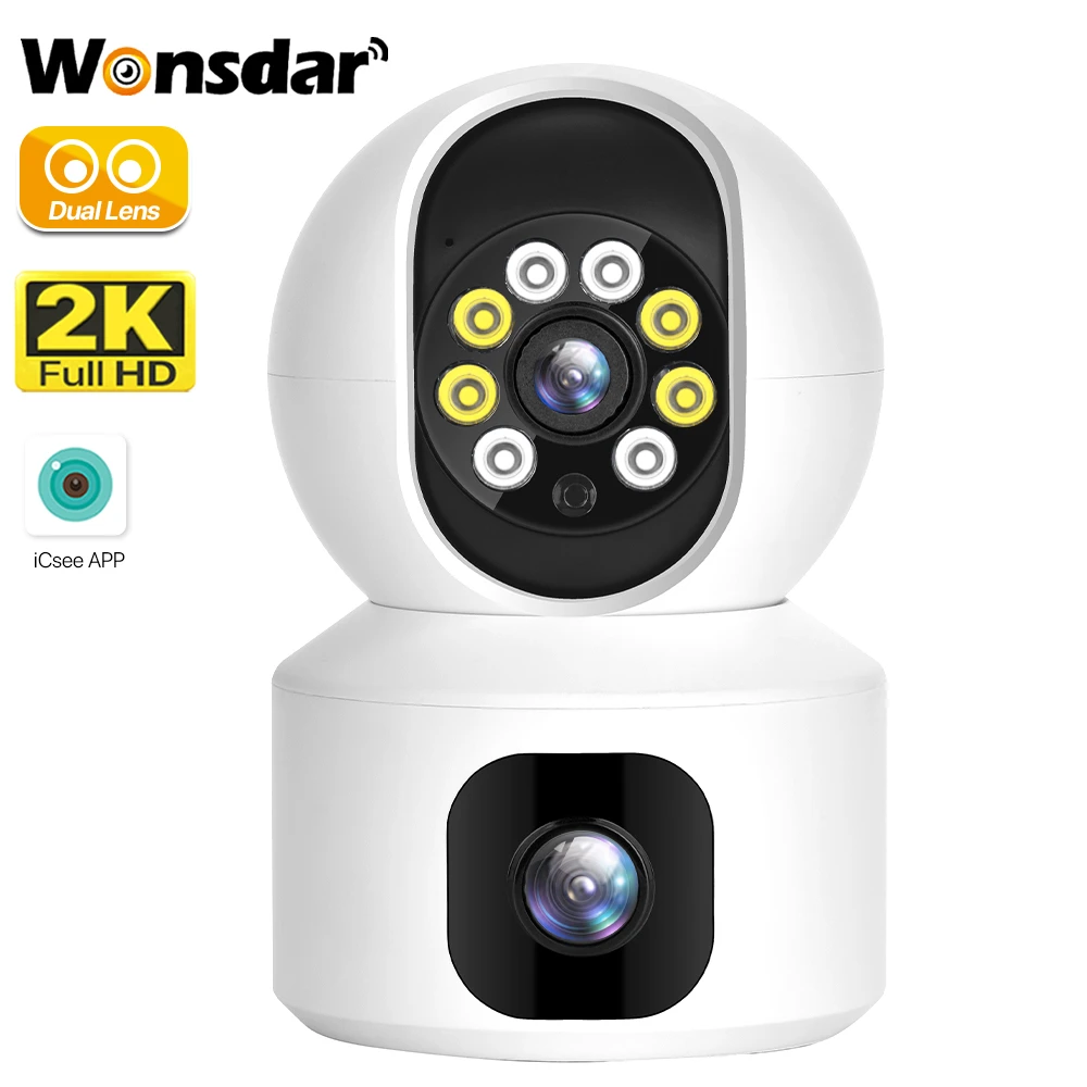 4MP Dual Lens WIFI IP Camera 2K HD PTZ Camera AI Auto Tracking Home Security Camera Two-way ...