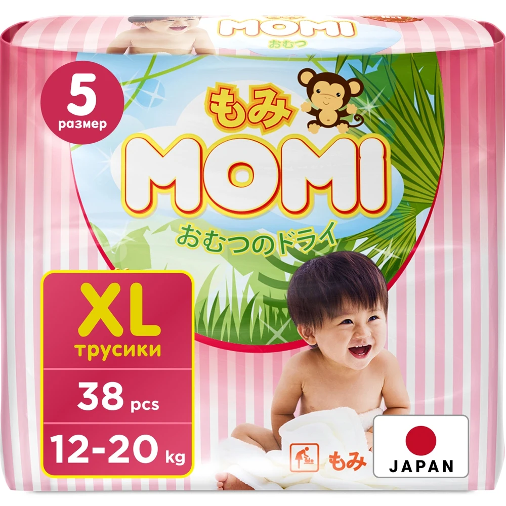 Momi-panties-Japanese-baby-diapers-12-20kg-size-5-XL-38pcs-MONKEYMother ...