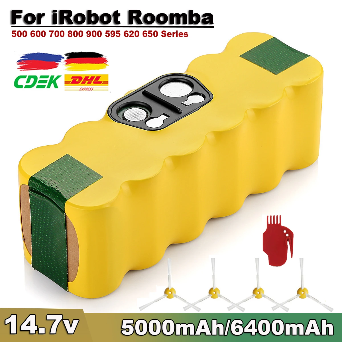 14-4V-5-0Ah-Battery-For-iRobot-Roomba-Rechargeable-Battery-For-iRobot ...