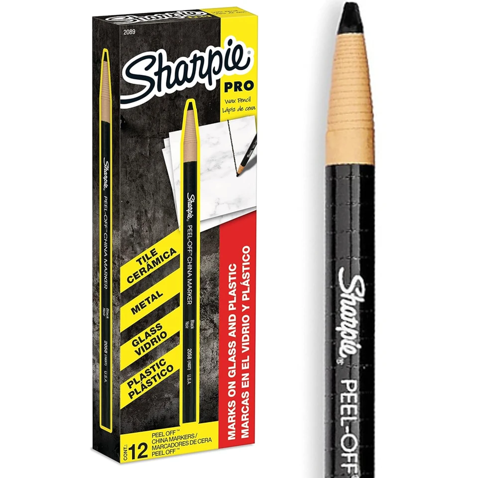 Gatuida 12pcs China Marker Peel-off Grease Pencil Peel-off Marker