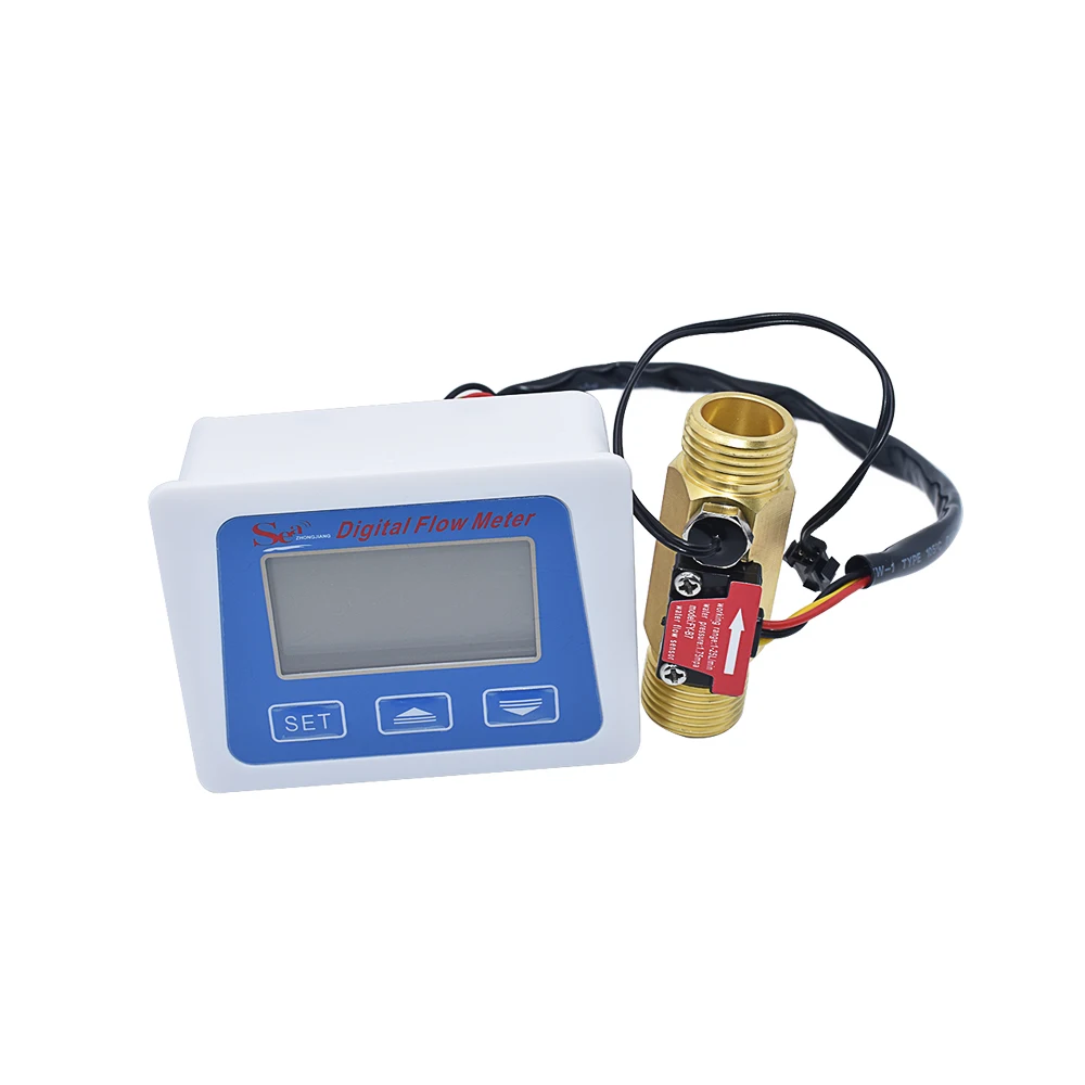 Digital-LCD-display-Water-flow-sensor-meter-flowmeter-totameter ...