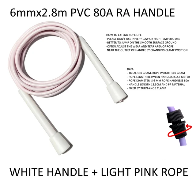 6mm diameter 130 gram PVC 80A 15~25℃ jump rope excercise fitness RA ...