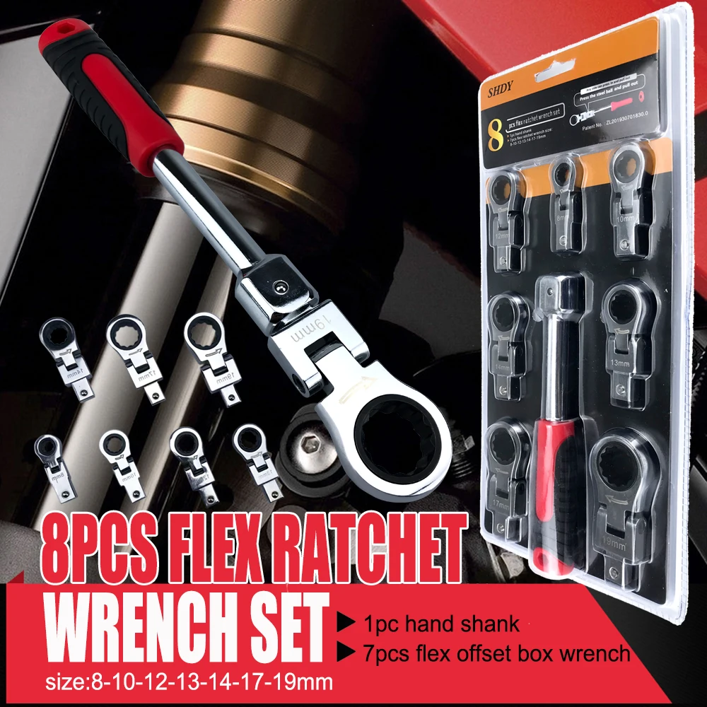 Portable-Ratchet-Wrench-Shaking-Spanner-Head-Interchangeable ...
