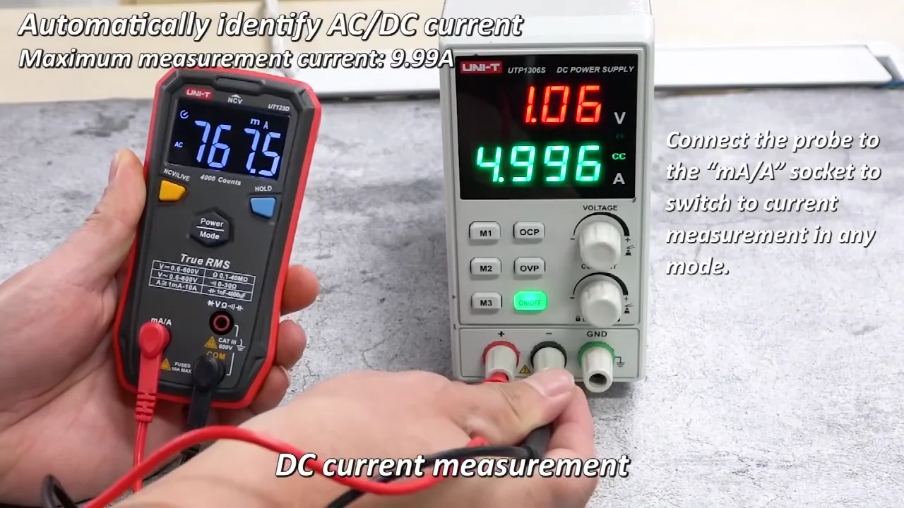 UNI-T Digital Smart Multimeter Measuring Instruments RMS EBTN Display ...