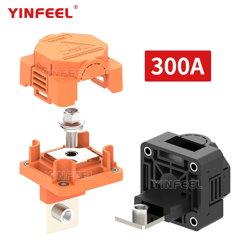 300A High Current Square Terminal Connector T2 Copper Battery Terminal ...