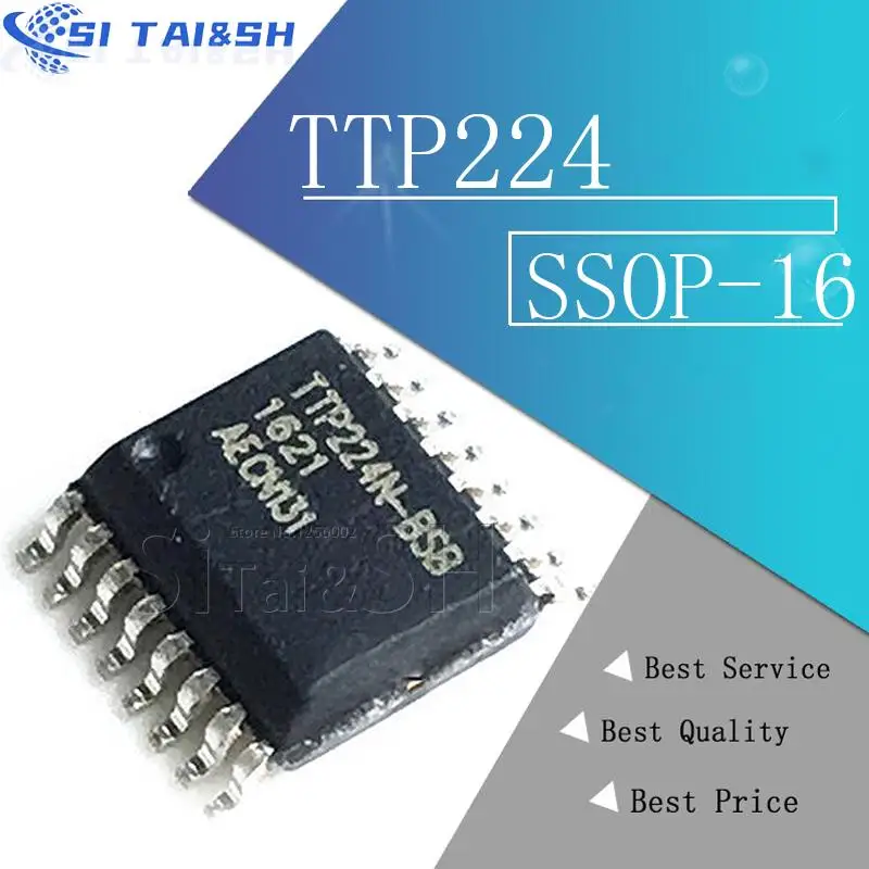 10PCS TTP224-BSB SSOP-16 TTP224 SSOP TTP224N-BSB TTP224N SMD ...