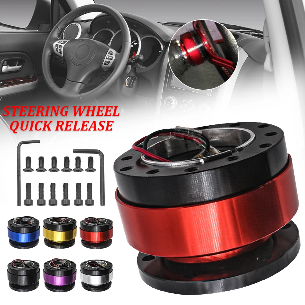 Universal-Racing-Quick-Release-Steering-Wheel-Snap-Off-Hub-Adapter-Boss ...