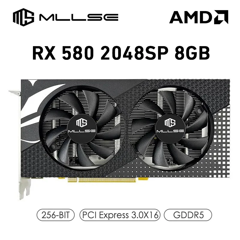 Cheap MLLSE Graphics Card AMD Radeon RX 580 8GB Placa De Video GDDR5 ...