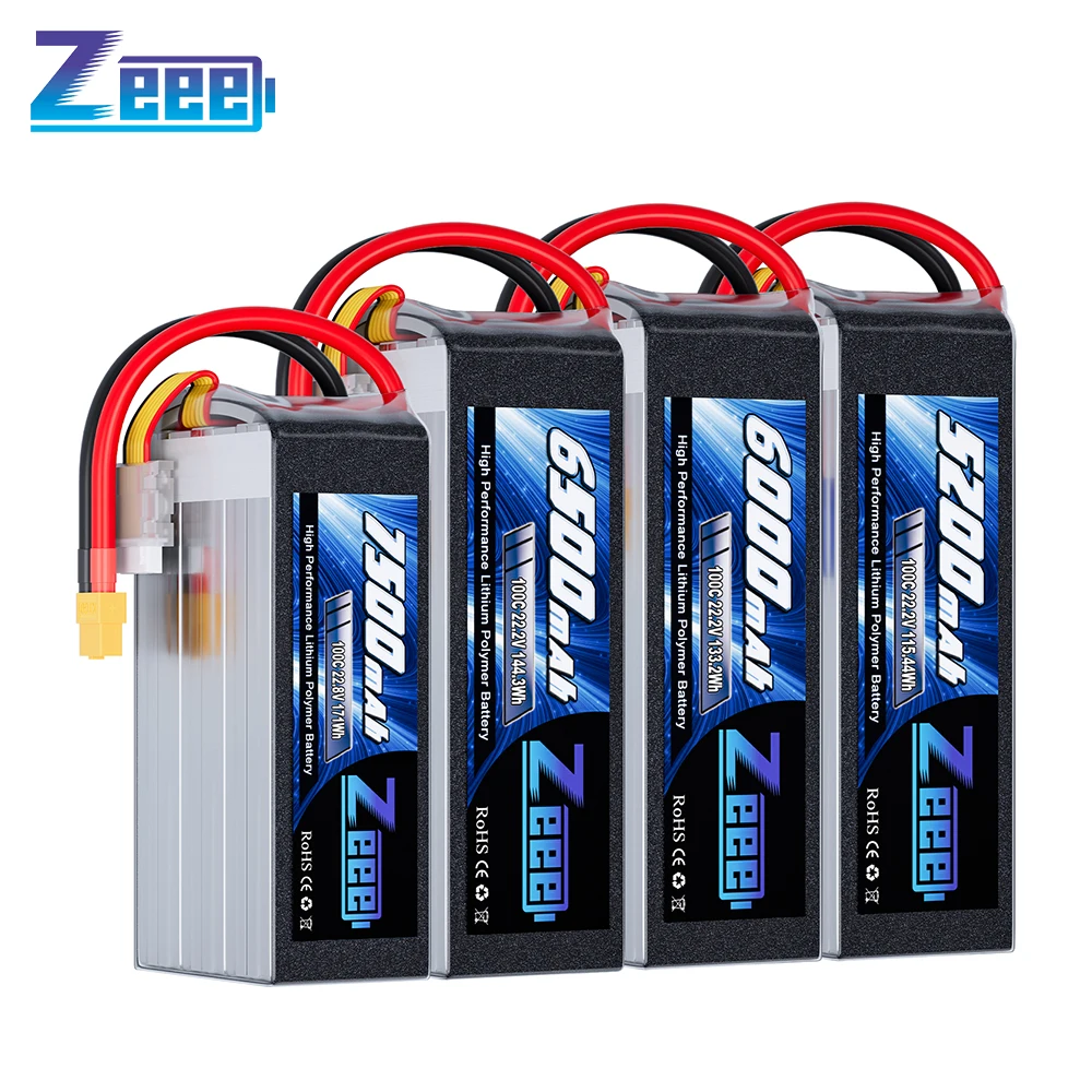 Zeee-6S-22-8V-7500mAh-FPV-Drone-Battery-22-2V-100C-6500mAh-with-XT60 ...