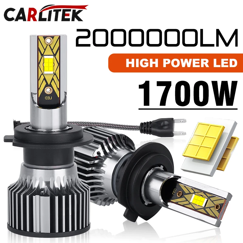 1700W H1 H3 Auto Lamps Fans CANBUS H7 Led Headlights H4 Car Led Bulbs ...