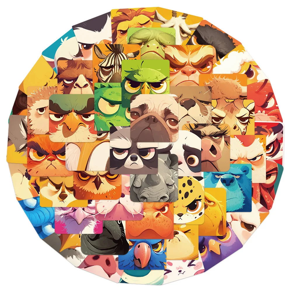 10-50Pcs-Cute-Anthophobia-Face-Icons-Stickers-Animal-Computer-Handbook ...