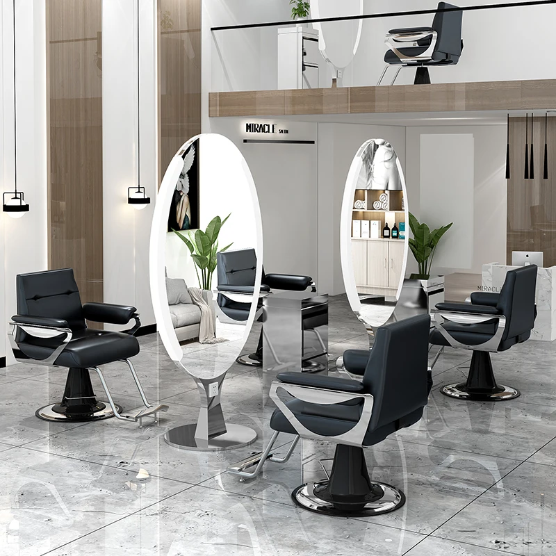 Barber Styling Hairdressing Station with LED, Modern Salon Furniture ...