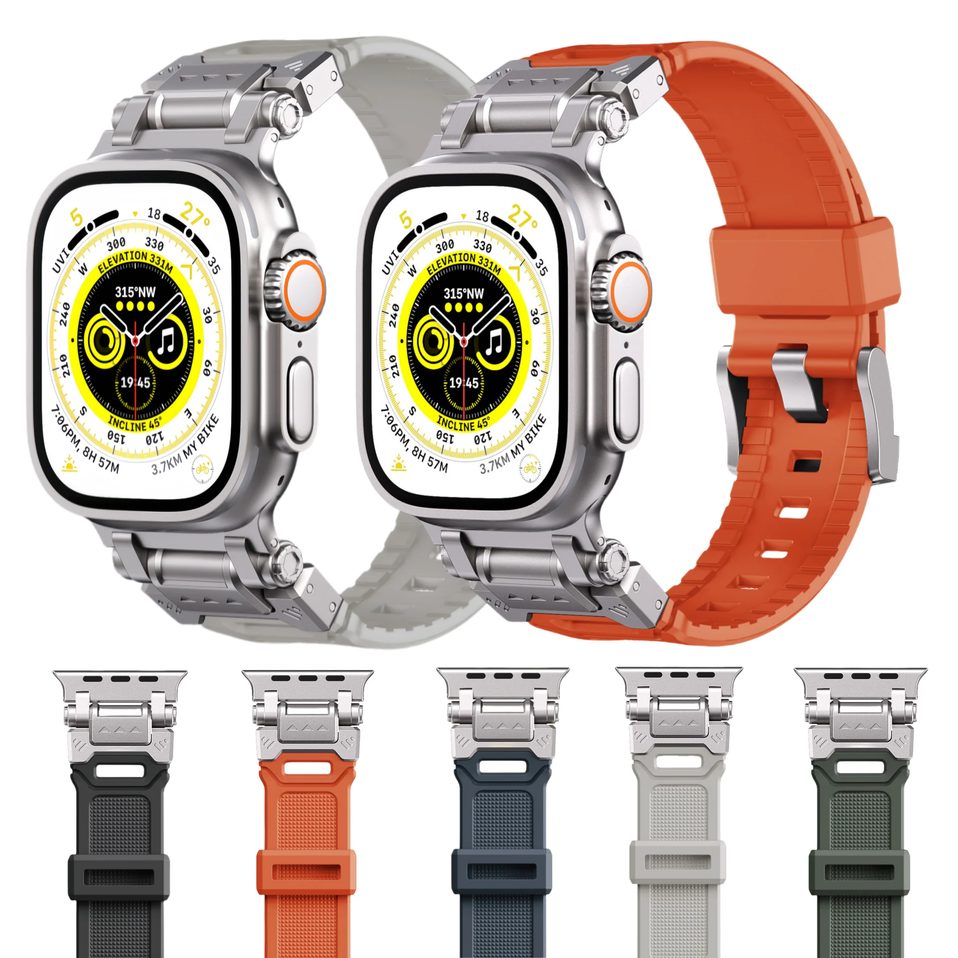 Mecha-rubber-strap-for-Apple-Watch-Ultra-2-49mm-strap-42mm-44mm-45mm ...
