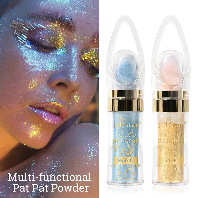 Resaltador Power Giltter Hair Body Fairy Powder, iluminador facial ...