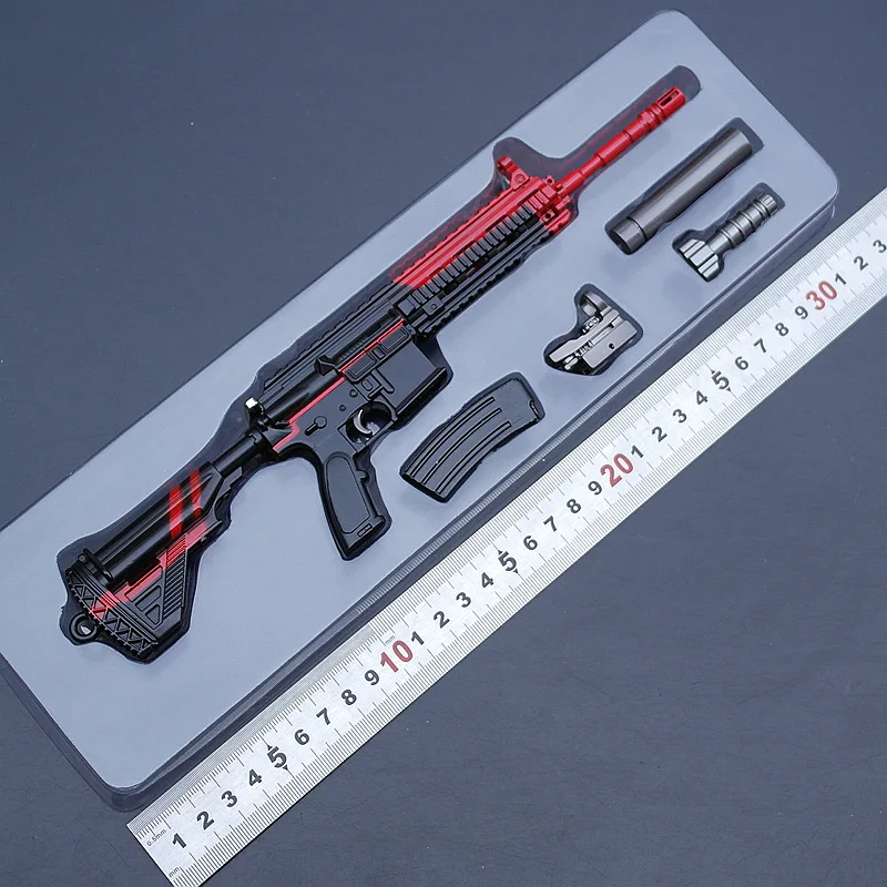 Mini-Sniper-Gun-M16-Black-Red-Models-Battlegrounds-PUBG-Gun-Collection ...