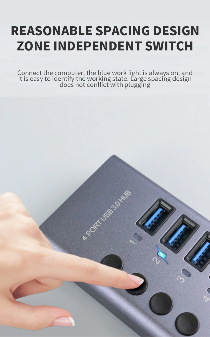 Type 2-Répartiteur USB à plusieurs ports pour la maison, concentrateur ...