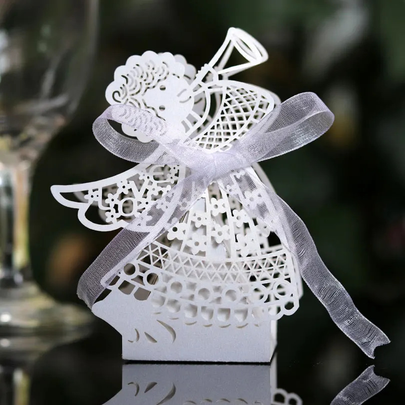 Laser Cut Candy Boxes, Angel Gift Box for Baby Shower, Baptism ...