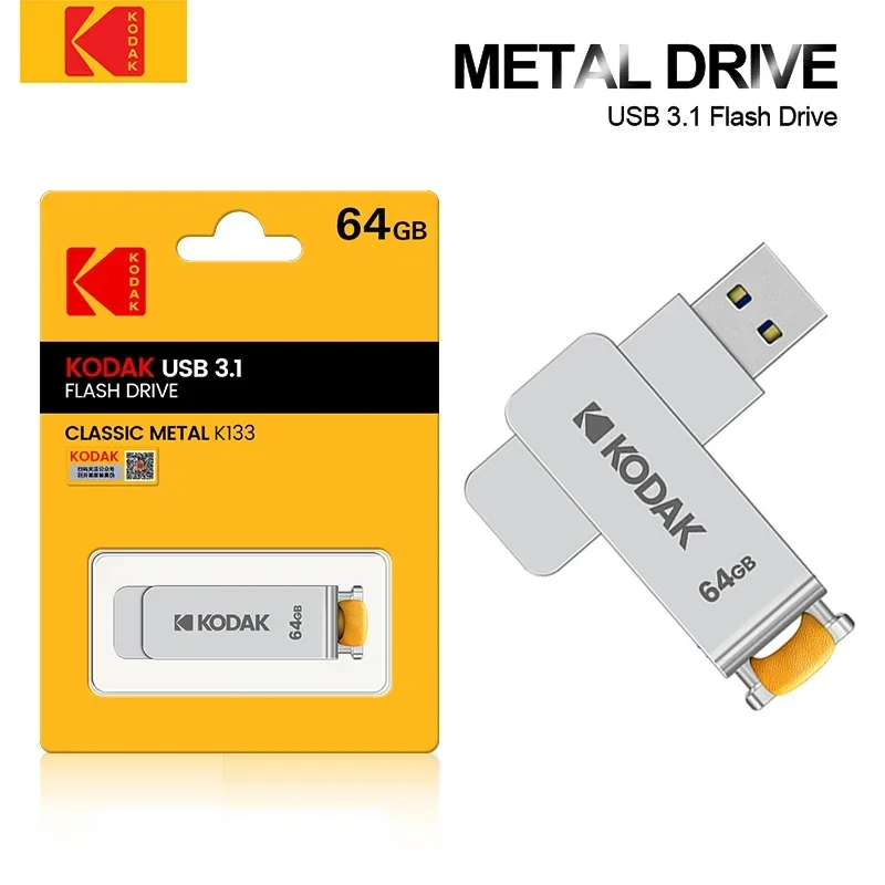 Kodak-USB-3-1-Flash-Drive-de-Metal-Lanyard-Pen-Drive-Memory-Stick-Port ...