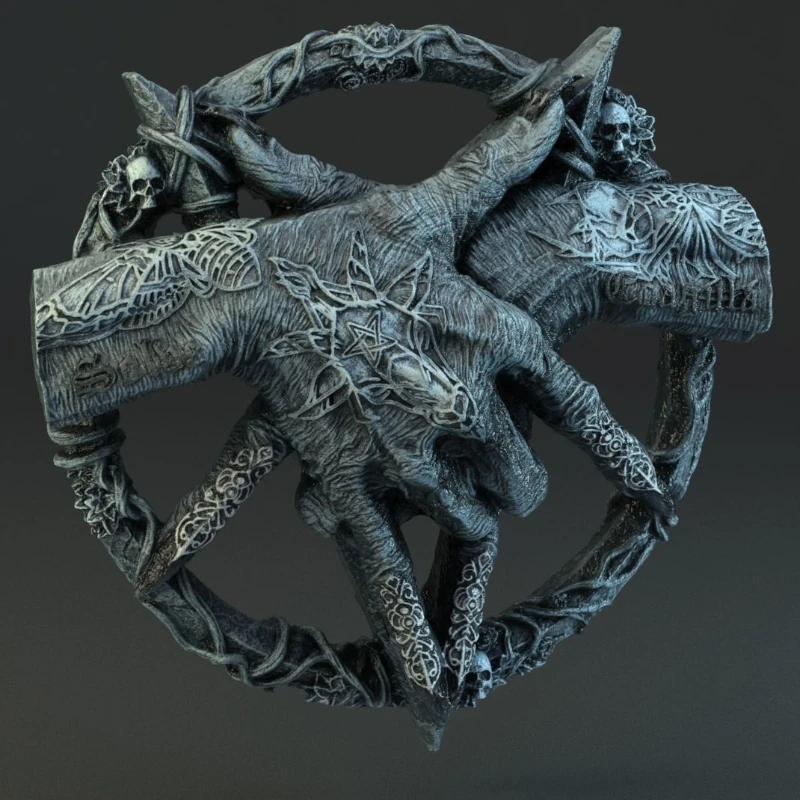Devil Sculpture Baphomet Pendant Pentagram Claw Statue Dragon ...